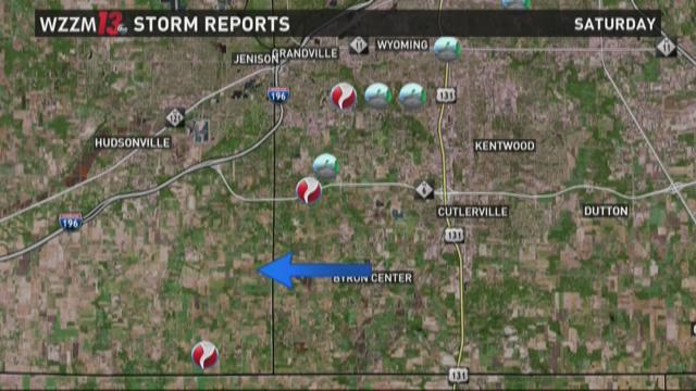 West Michigan tornado report map shows twister touchdowns | wzzm13.com